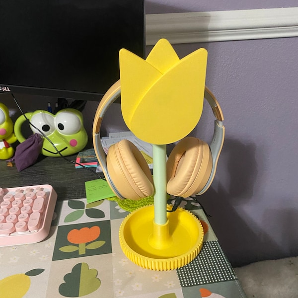 Tulip Headphone Stand: Kawaii Desk Decor - Etsy