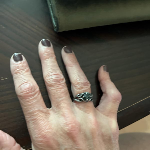Woodland Elegance Ring, Silver Tree Bark Band, Nature's Texture Ring ...