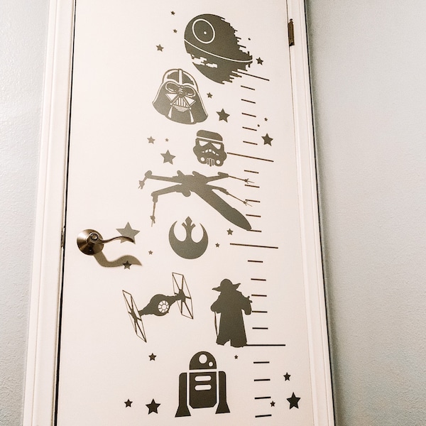 Star Wars Inspired Grow Chart Decal, Child Growth Chart, Mandalorian ...