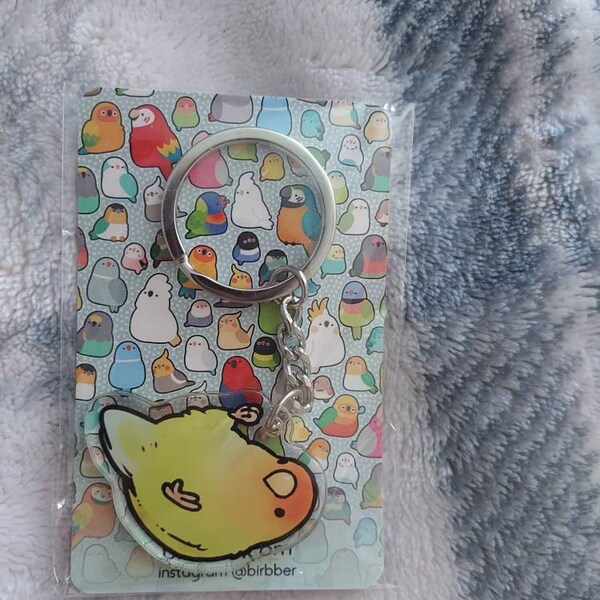 Dangling Lovebird Keychain - Etsy