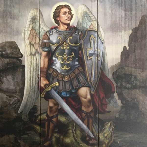 St Michael the Archangel Pallet Sign Wall Art for Home, Church or ...