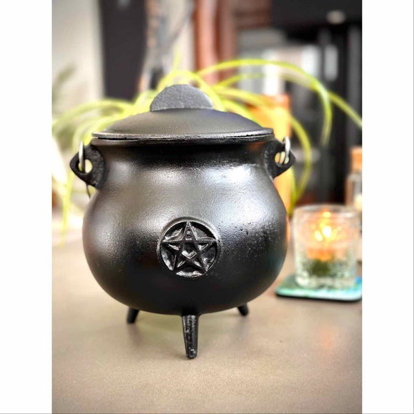 Large Black Cauldron Black Cast Iron Cauldron Witchy Decor Ritual ...