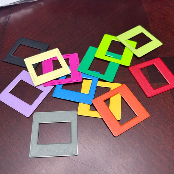 100 Vintage Metal Slide Frames - 2x2 - 35mm Slides - Metal Frames ...