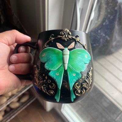Silk Luna Moth Mug Silk Moth Moth Wings Moth Decor - Etsy