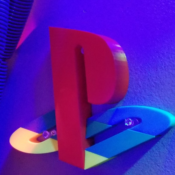 Sony Playstation Logo 7" Shelf Display - Retro Video Games PS1 Logo - Etsy