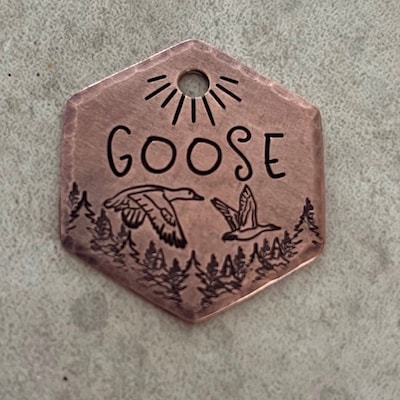 Goose Dog Tag, Dog Tags for Dogs, Pet Id Tag, Personalized, Custom ID ...
