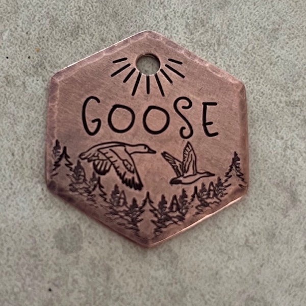 Goose Dog Tag, Dog Tags for Dogs, Pet Id Tag, Personalized, Custom ID ...