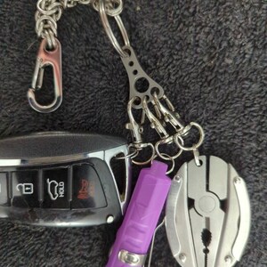 Titanium Flexible Minimalist Keychain, Solid Titanium Carabiner, Key ...