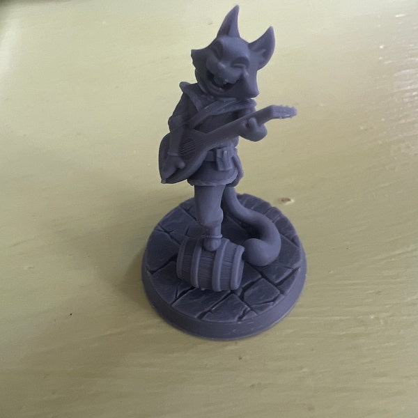 Bard Catfolk • Tabaxi • Cat • KAW • Miniature • 3D Resin Printed 28 ...