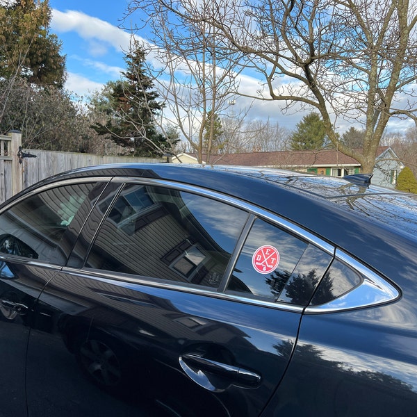 Kansas City Football Emblem Round Retro KC Window Decal Bumper Sticker ...