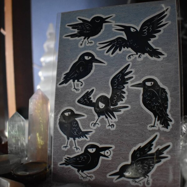 Sassy Crow Sticker Sheet - Etsy