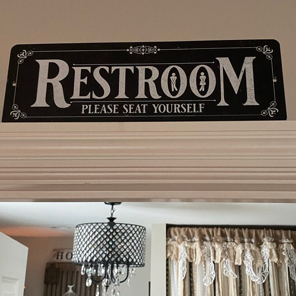Restroom Sign - Vintage Design - Etsy