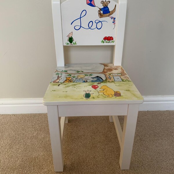 Personalised Girl's Chair Hand-painted Childrens Furniture Personalised ...