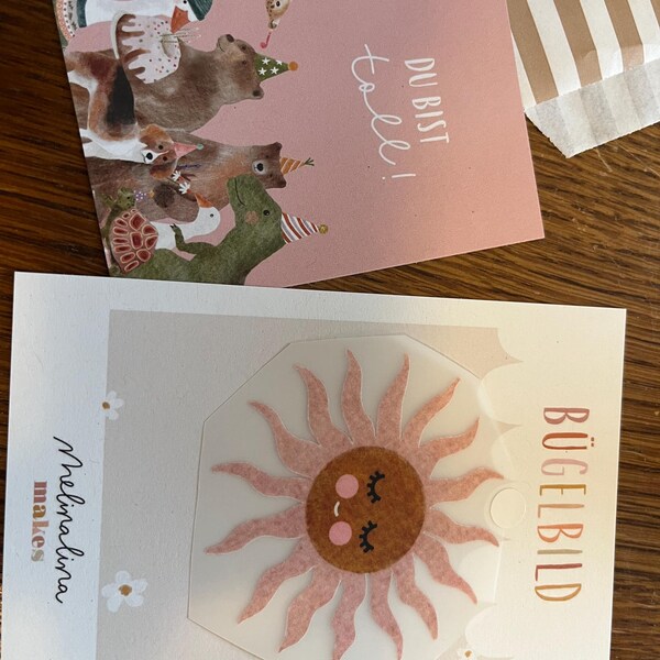 Karte zur Geburt / Geburtstag Aquarell Gänse Familie / Wie schön dass ...