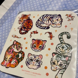 Tigers 5x5 Sticker Sheet - Etsy