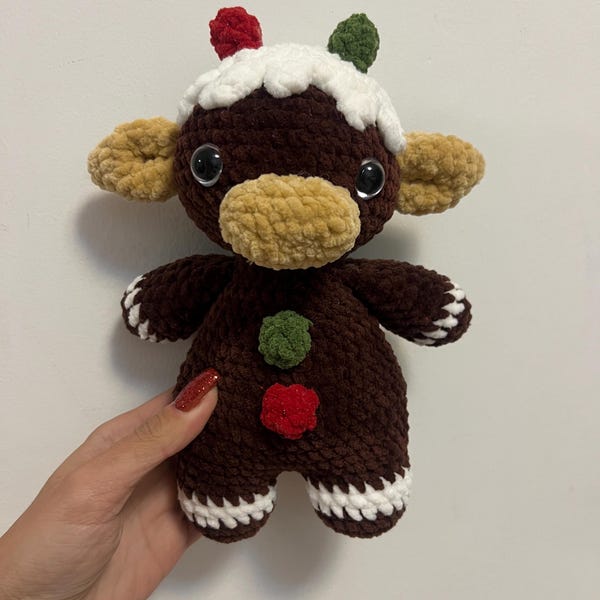 DIGITAL PATTERN: Gingerbread Cow Crochet Plushie - Etsy