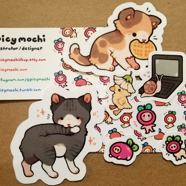 Munch Cat Sticker / Cat Sticker / Kitten Sticker / Cute Animal Sticker ...