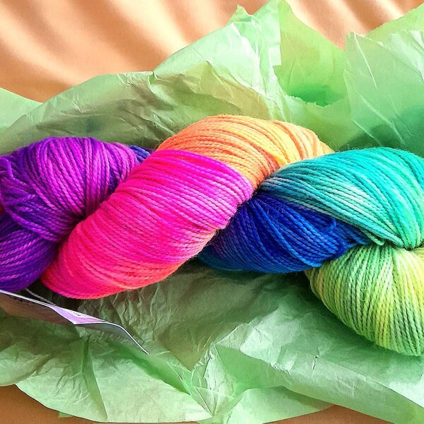 Ultra Bulky/super Chunky Merino Wool Yarn, Single Ply, Hand Dyed Yarn ...