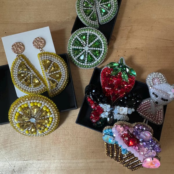 Palestinian Flag Brooches, Handmade Watermelon Pins, Beaded Jewelry ...