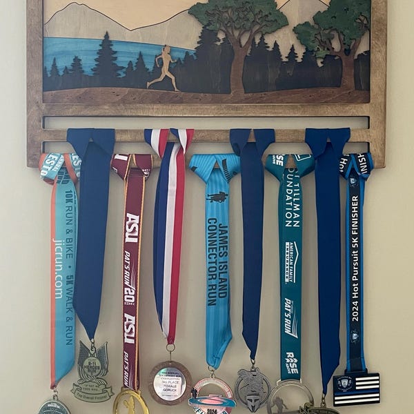 Medal Display Female Running Marathon, Custom Hanger, Gift for Her ...