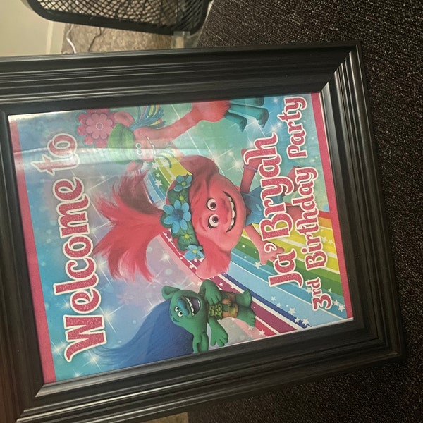 Welcome Trolls - Trolls Birthday Welcome Sign- Trolls Birthday Party ...
