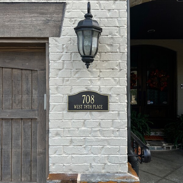 Metal Address Plaque. Personalized Cast the Rolling Arch Plaque ...