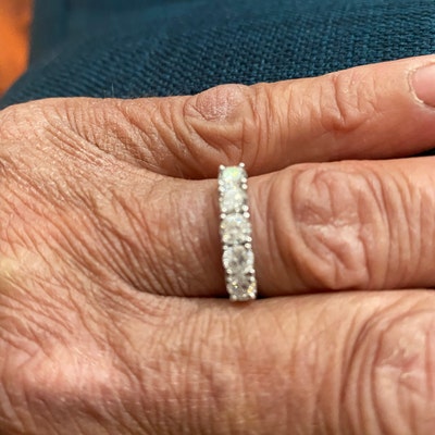 Trellis Three Stone Ring Mounting in 14k Gold - Etsy