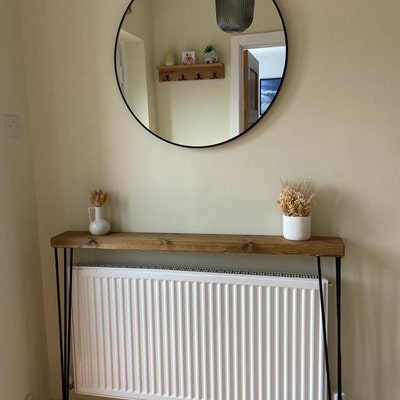 Rustic Radiator Shelf Console Table All Black - Etsy UK