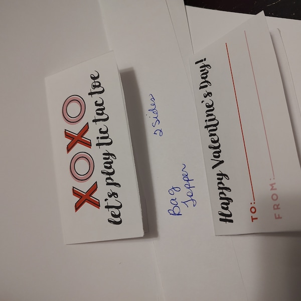 XOXO Let's Play Tic Tac Toe Treat Bag Toppers in 4 Sizes | Cookie ...