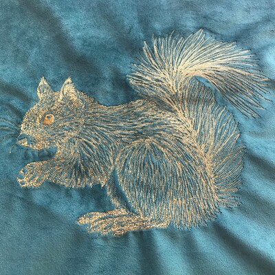 Squirrel Machine Embroidery File, Sketched Style. British Wildlife. 5 ...