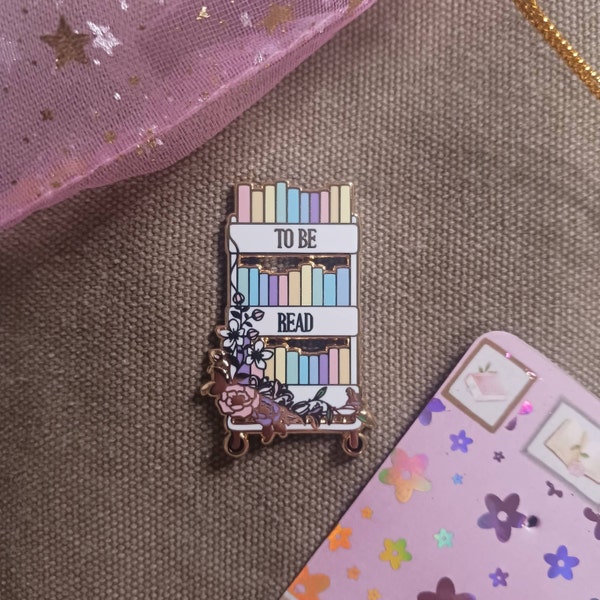 To Be Read / TBR Cart Bookish Enamel Pin - Etsy