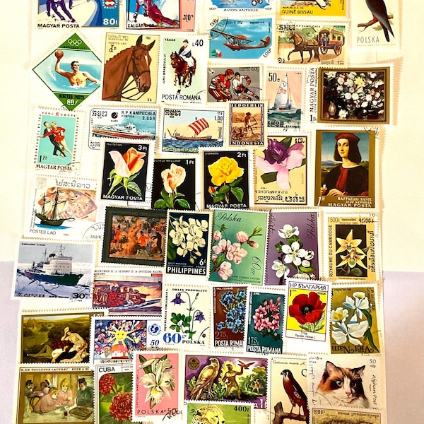 15 MINT MONACO Vintage Postage Stamps Collector Set Crafts Travel ...