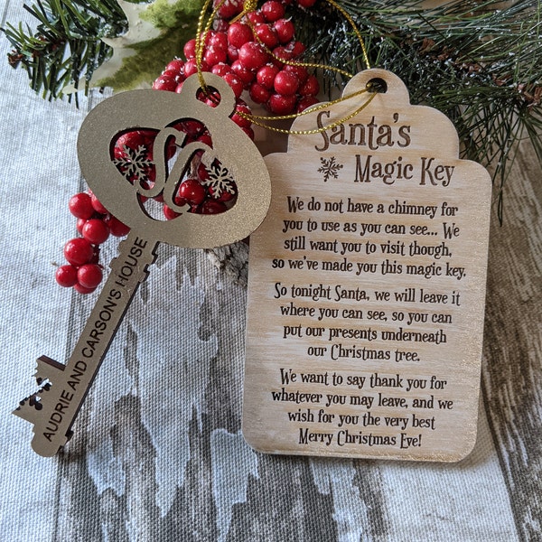 Santa's Magic Key, Engraved and Scored Versions Available, Digital ...