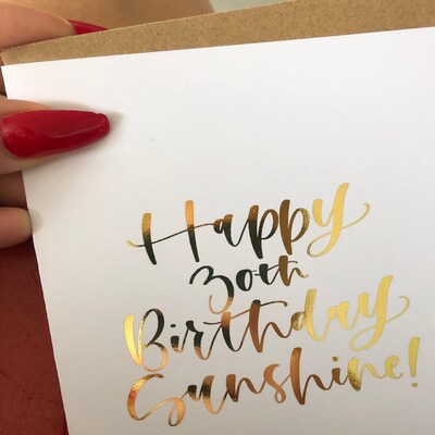 Custom Hand Lettered Card Personalised Custom Text Gift - Etsy