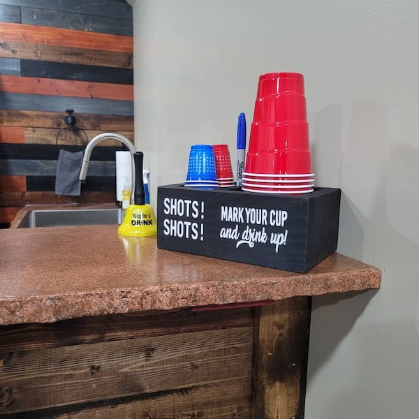 Solo Party Cup Holder Shot Glass Box - Marker Holder - Dispenser ...