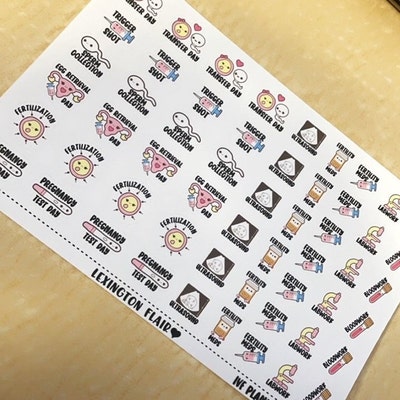 Fertility IUI IVF Planner Stickers - Etsy