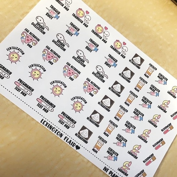 Fertility - IUI - IVF - Planner Stickers - Etsy