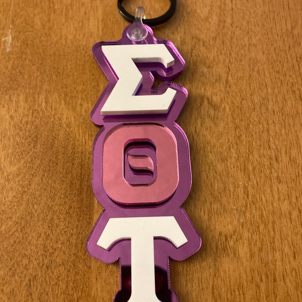 Personalized Custom Keychain for Greek Fraternity Sorority Letters ...