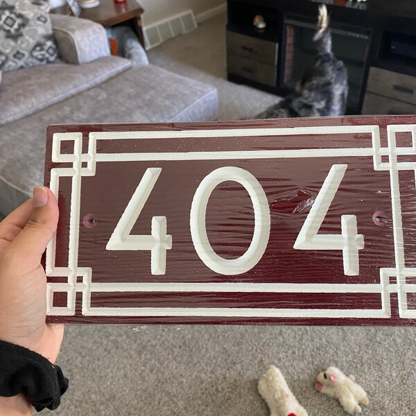Art Deco Address Sign, Address Sign Outdoor, Custom Address Sign, Art ...