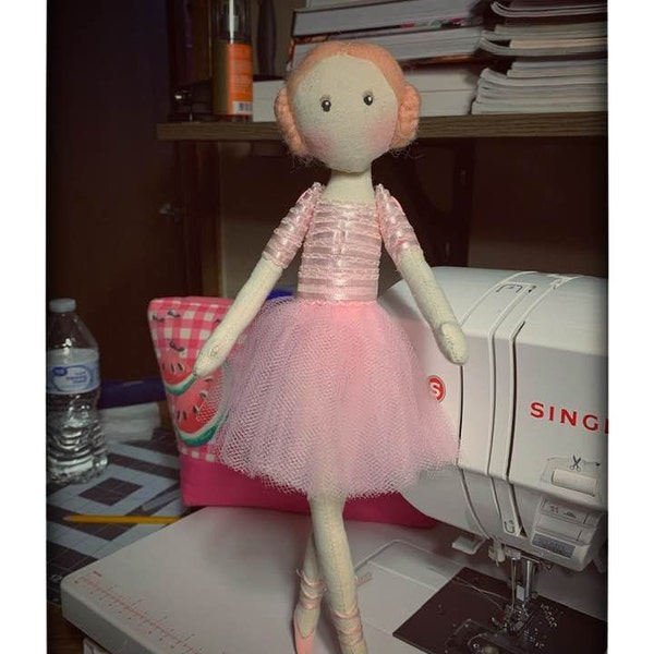 PDF Cloth Doll Ballerina Pattern 15",pdf Sewing Tutorial,soft Doll ...
