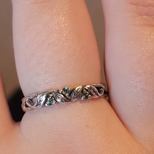 Forest Ring With Emerald, Ring of Natural Beauty, Ring With Branch and ...