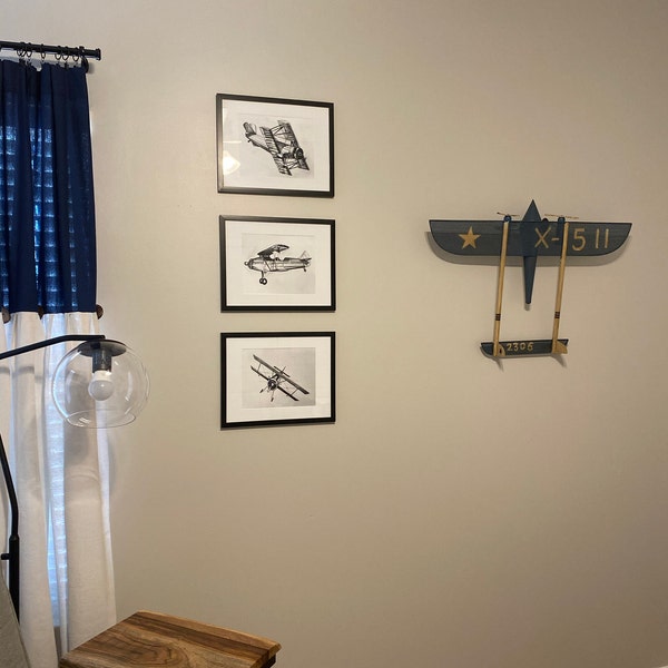 Airplane Decor, Vintage Airplane Decor, Airplane Prints, Airplane Wall ...