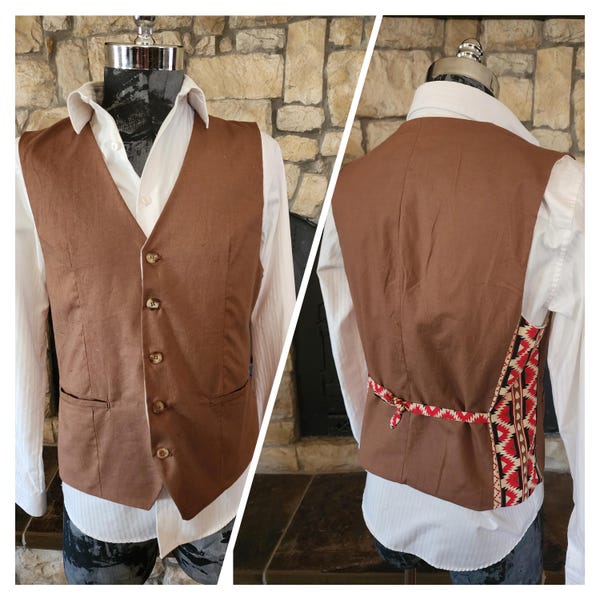 Medium Sizes Classic Vest Pattern for Men Waistcoat Man M + L + XL (US ...