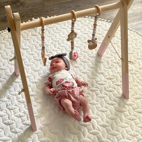 Baby Pink Wooden Play Gym - Etsy