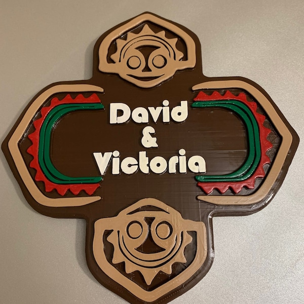 Personalized Polynesian Themed Couple's Name Sign/plaque - Etsy