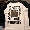 Football Onesies®, on SUNDAYS FOOTBALL With DADDY, Long Sleeve Raglan ...