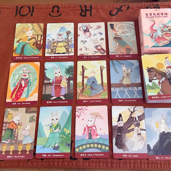The Sage Rabbit Tarot | 78 Cards | Unique Asian Art Indie Deck for ...
