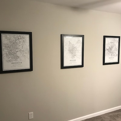 Frederick Map Print Poster Canvas Maryland Map Print Poster Canvas ...