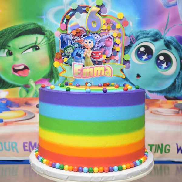 Inside Out 2 Cake Topper, Inside Out Cake Topper, Inside Out Party ...