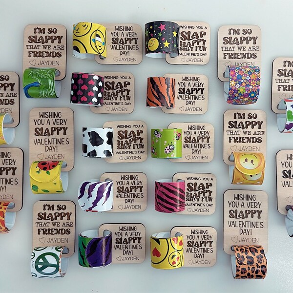 Slap Bracelet Valentine's Day SVG - Laser Ready Valentine - Wood ...